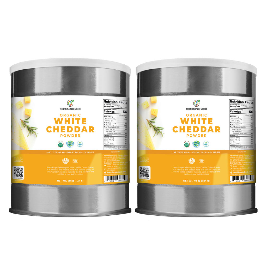 Organic White Cheddar Cheese Powder (40 oz, 1134g) #10 Can (2-Pack ...