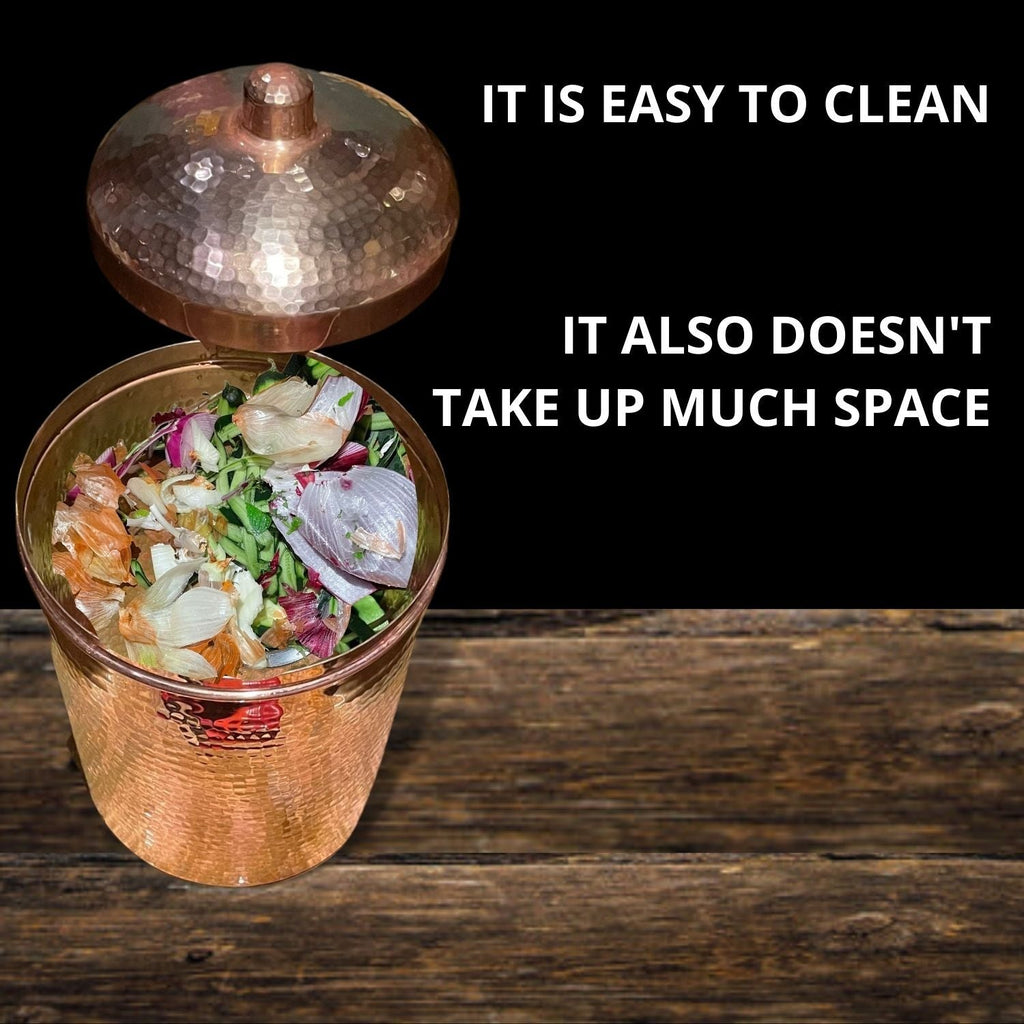 Copper Kitchen Compost Bin (Canisters) — Brighteon Store