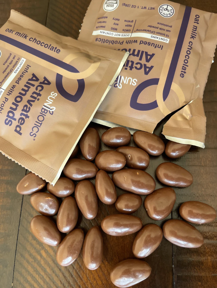 Sunbiotics Activated Almonds: Oat Milk Chocolate 1 oz (28g) — Brighteon ...