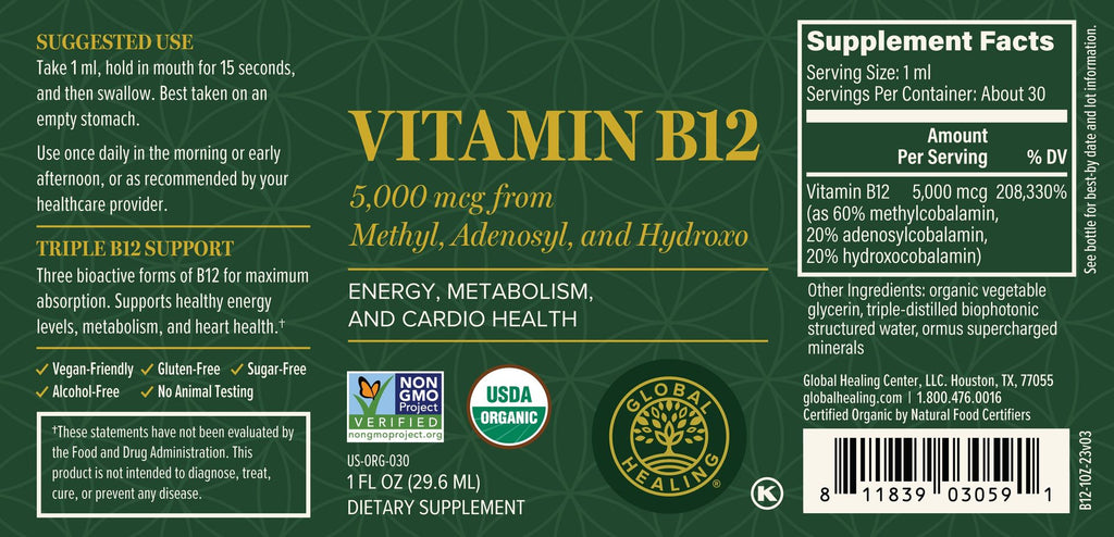 Vitamin B12 5000 mcg 1 fl oz — Brighteon Store