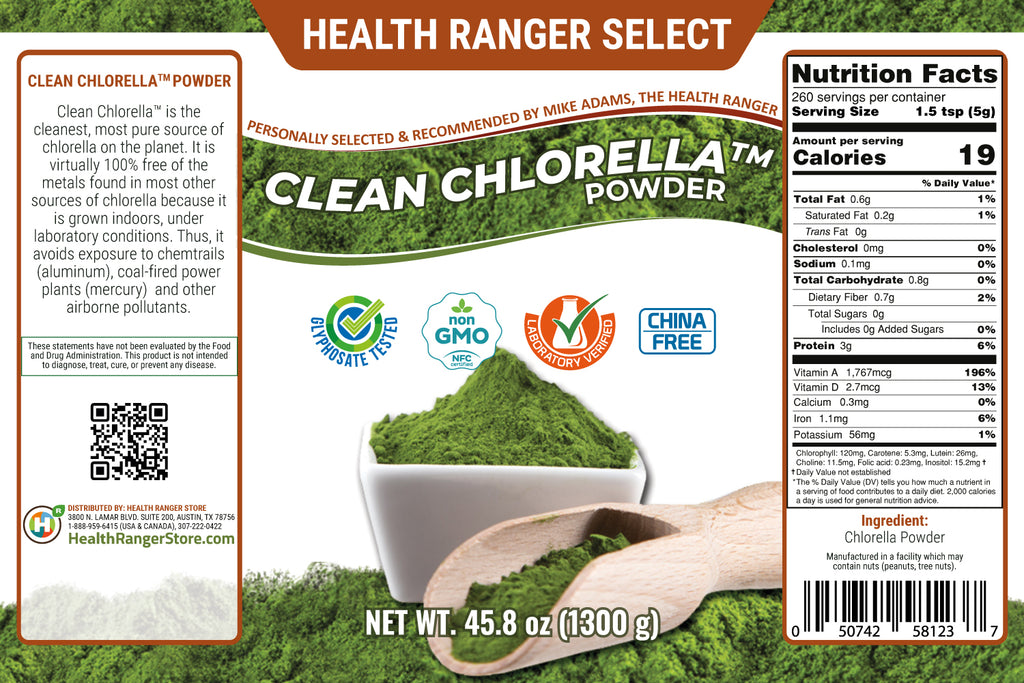 Clean Chlorella Powder (1300g #10 Can) — Brighteon Store