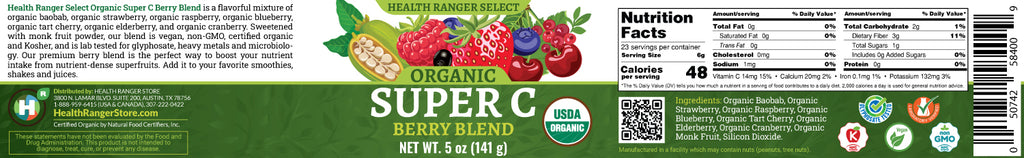 Organic Super C Berry Blend 5oz (141g) — Brighteon Store