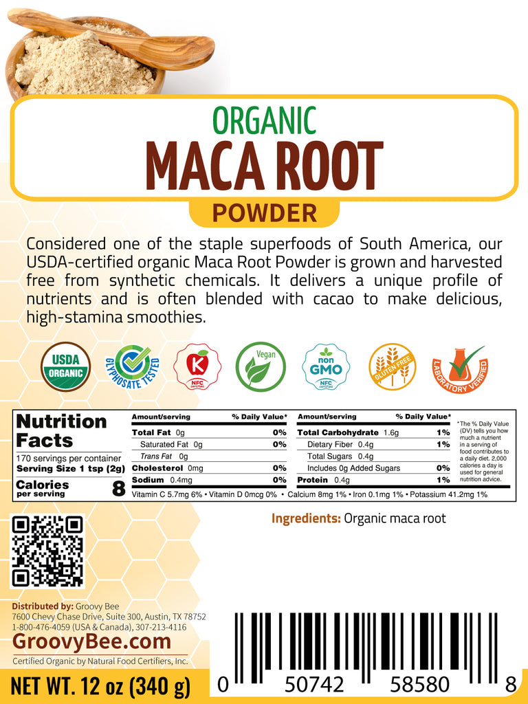 Organic Maca Root Powder 12 oz (340 g) — Brighteon Store